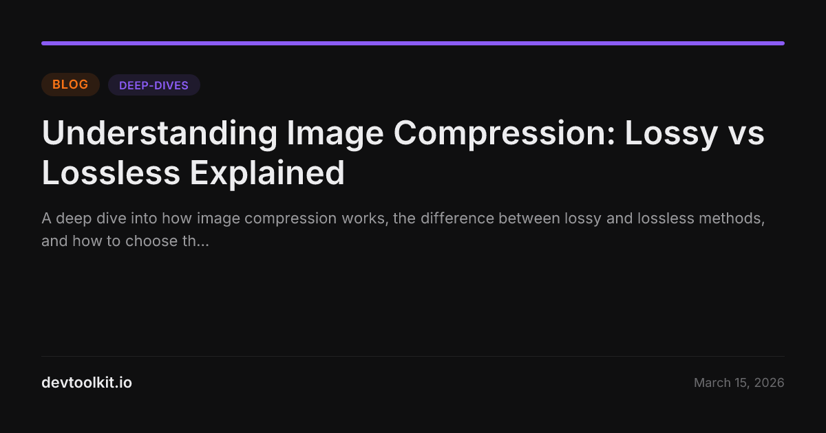 Understanding Image Compression: Lossy vs Lossless Explained ...